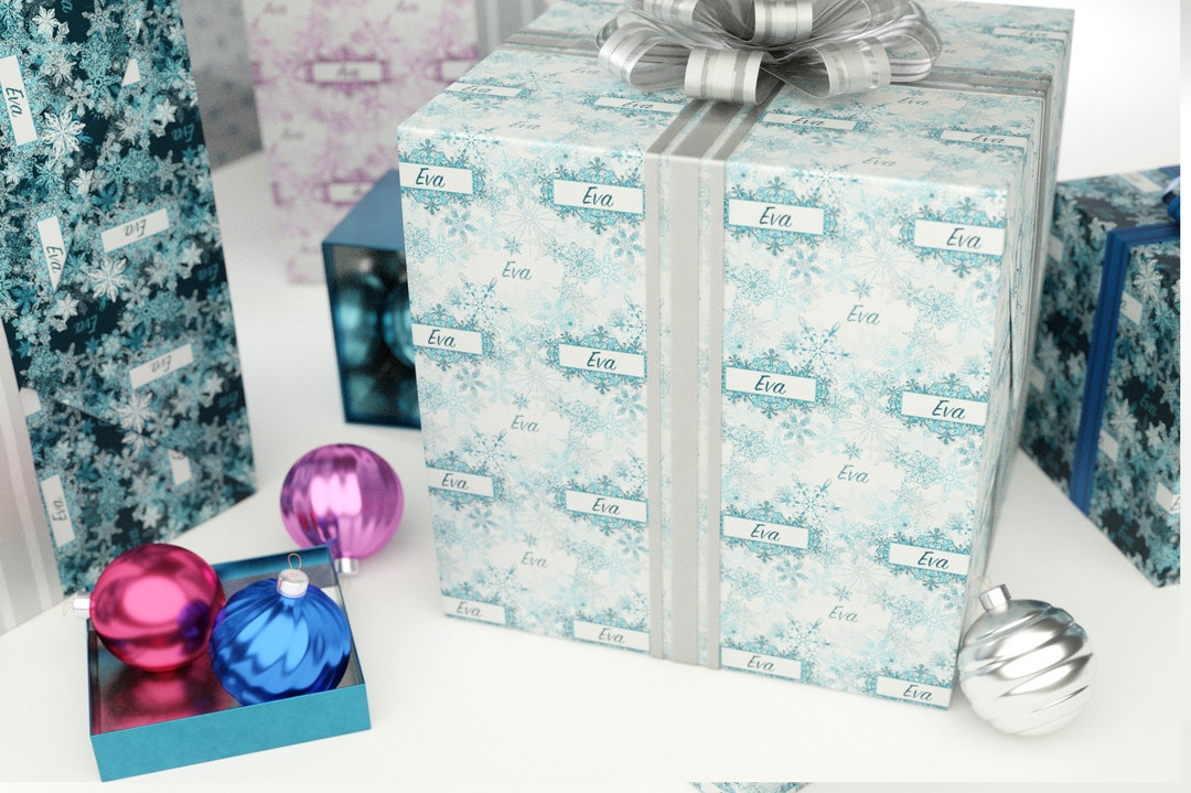 Snowflake Gift Wrap Holiday Wrapping Paper Christmas - Etsy