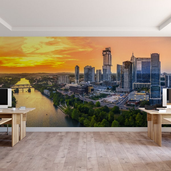 Skyline Wall Mural - Etsy