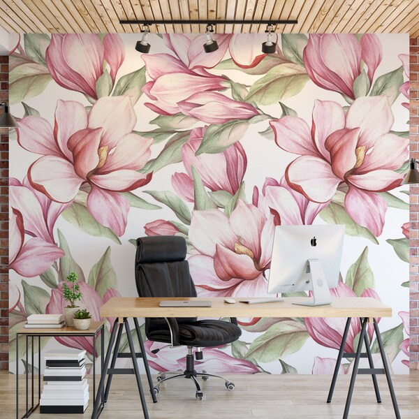 Magnolia Mural - Etsy