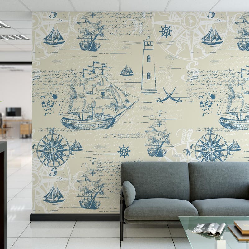 Nautical Wallpaper - Etsy