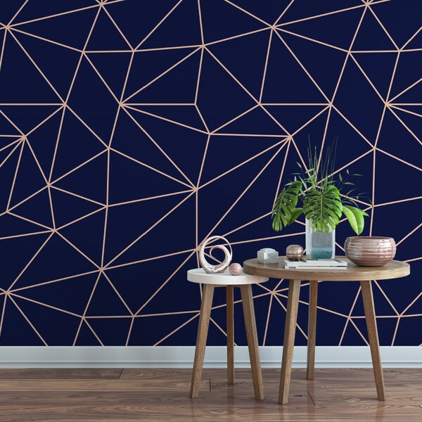 Navy Geometric - Etsy