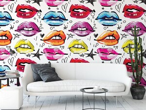 Pop Art Wall Mural, Art Deco, Peel and Stick Wallpaper - Etsy
