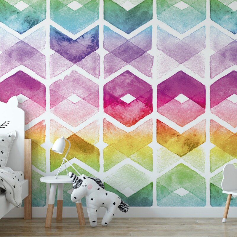Watercolor Chevron - Etsy