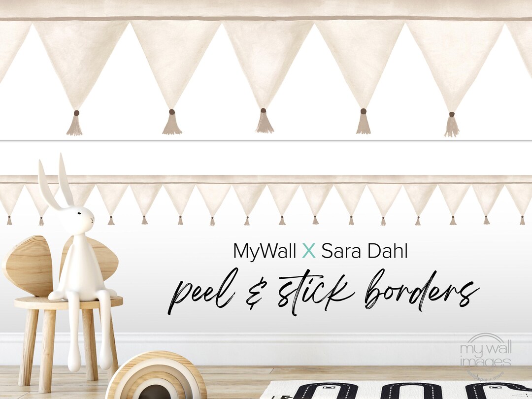 Cream Beige Valance Wall Border: Peel & Stick Removable Decal - MW2313 ...