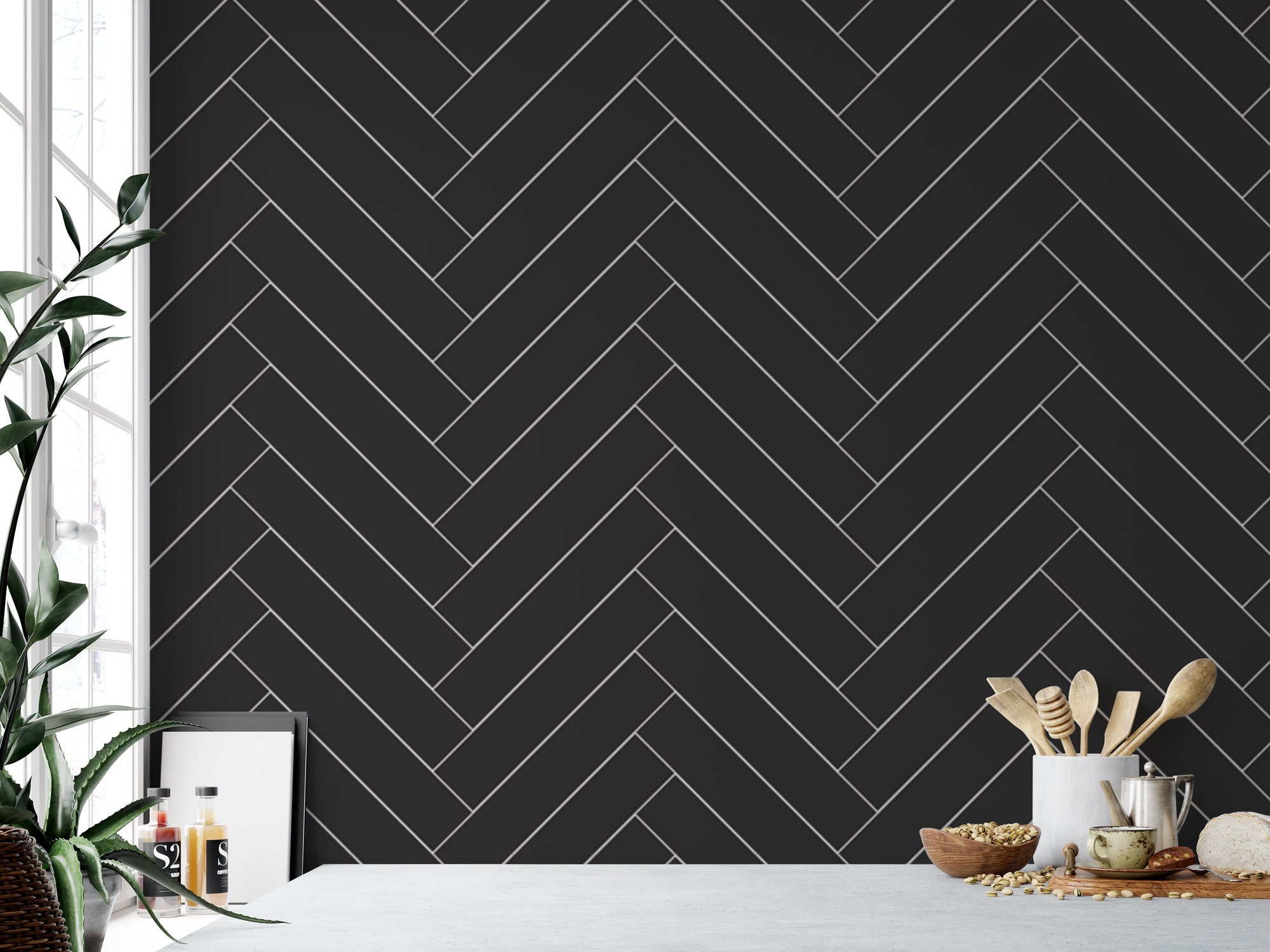 Dark Grey Pattern Wallpaper