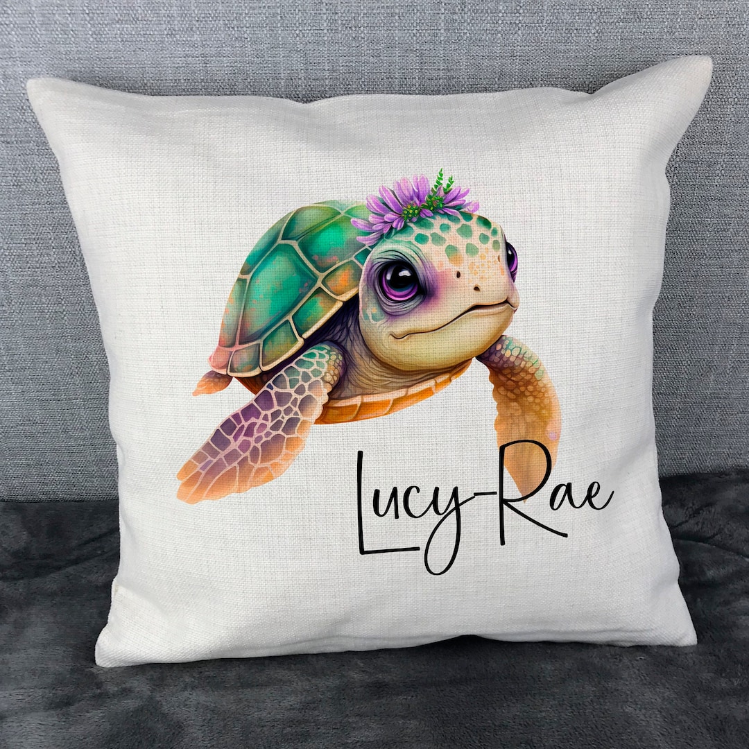 Personalised Turtle Cushion, Kids Gift, Teen Gift, Birthday Present ...