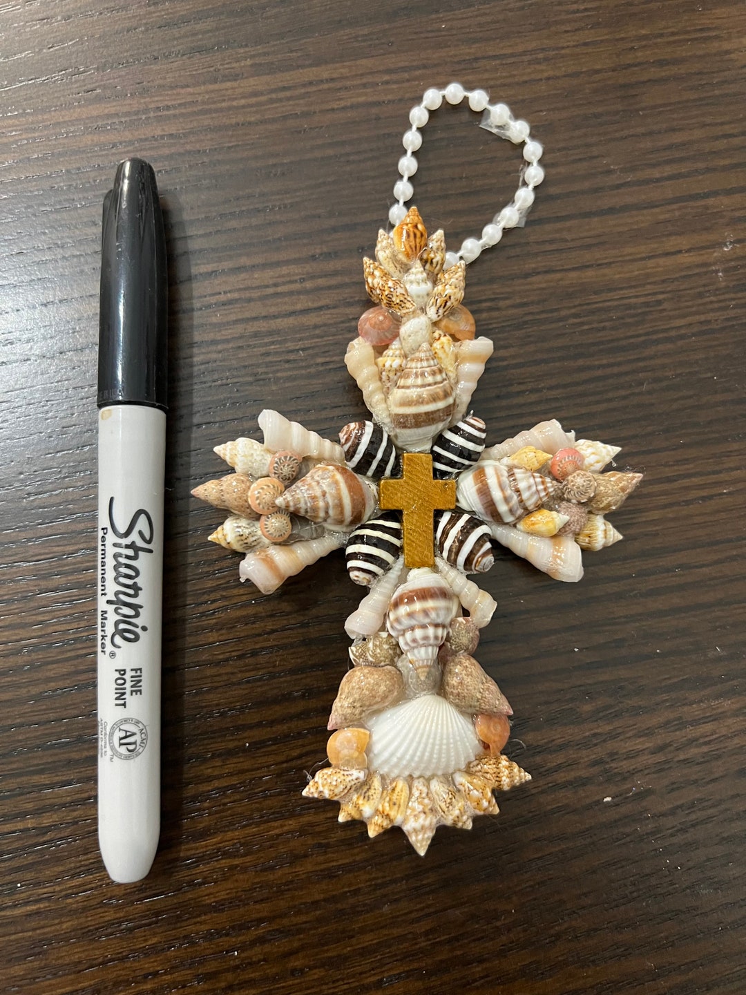 Small Gorgeous 4.5x3 Florida and Paris Exotic Shell Cross Ornament - Etsy