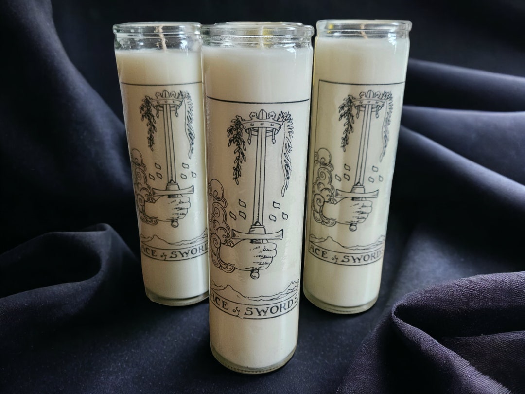 The Ace of Swords Ritual Candle Pillar Candle Intention Candle - Etsy