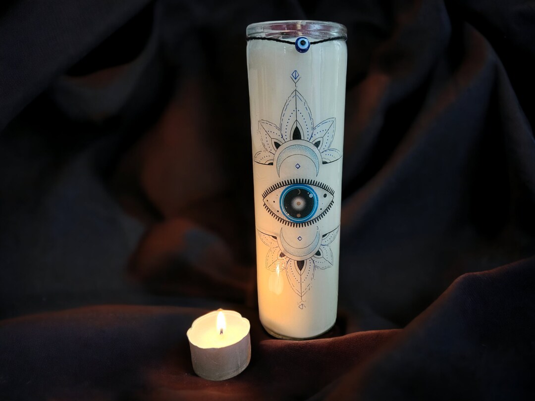 Evil Eye Bye Bye Ritual Candle Pillar Candle Intention Candle 7 Day ...