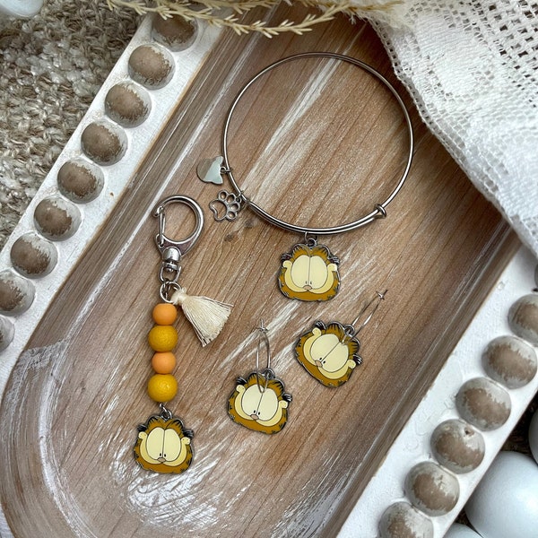 Garfield Earrings - Etsy