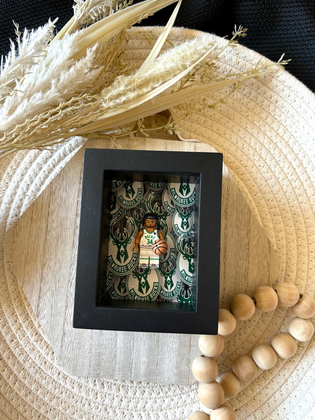 Bucks Inspired 3x4” Lego Shadow Box- Bucks Basketball- Office Decor ...