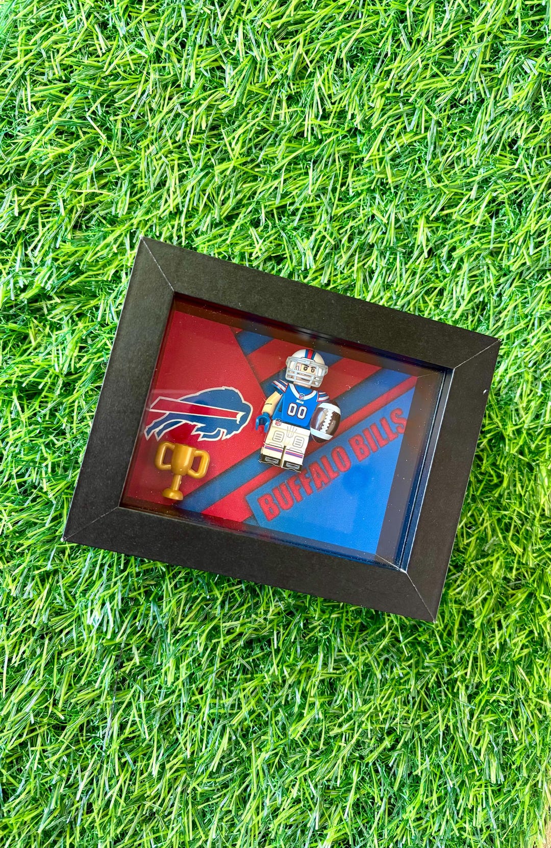Buffalo Bills Inspired 3x4” Lego Shadow Box- Buffalo- Bills Fan ...