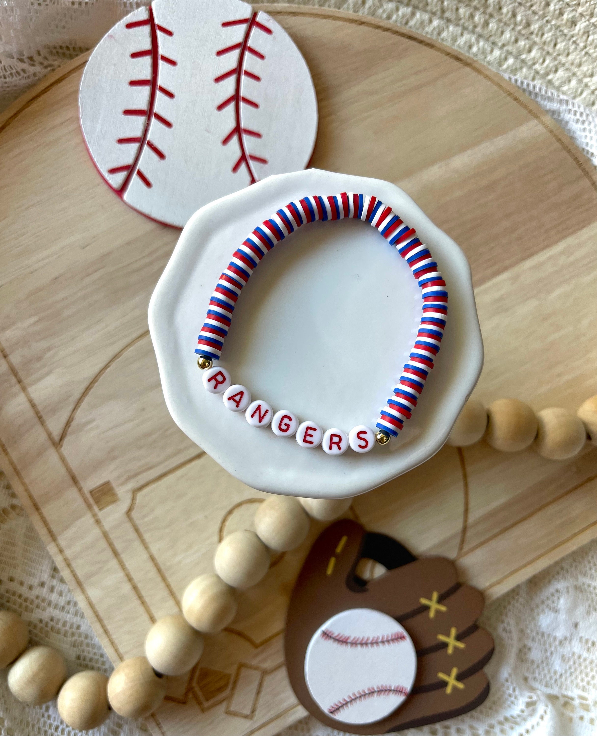 Texas Rangers 18k Gold Filled Stackable Bracelets Rangers Bracelets ...