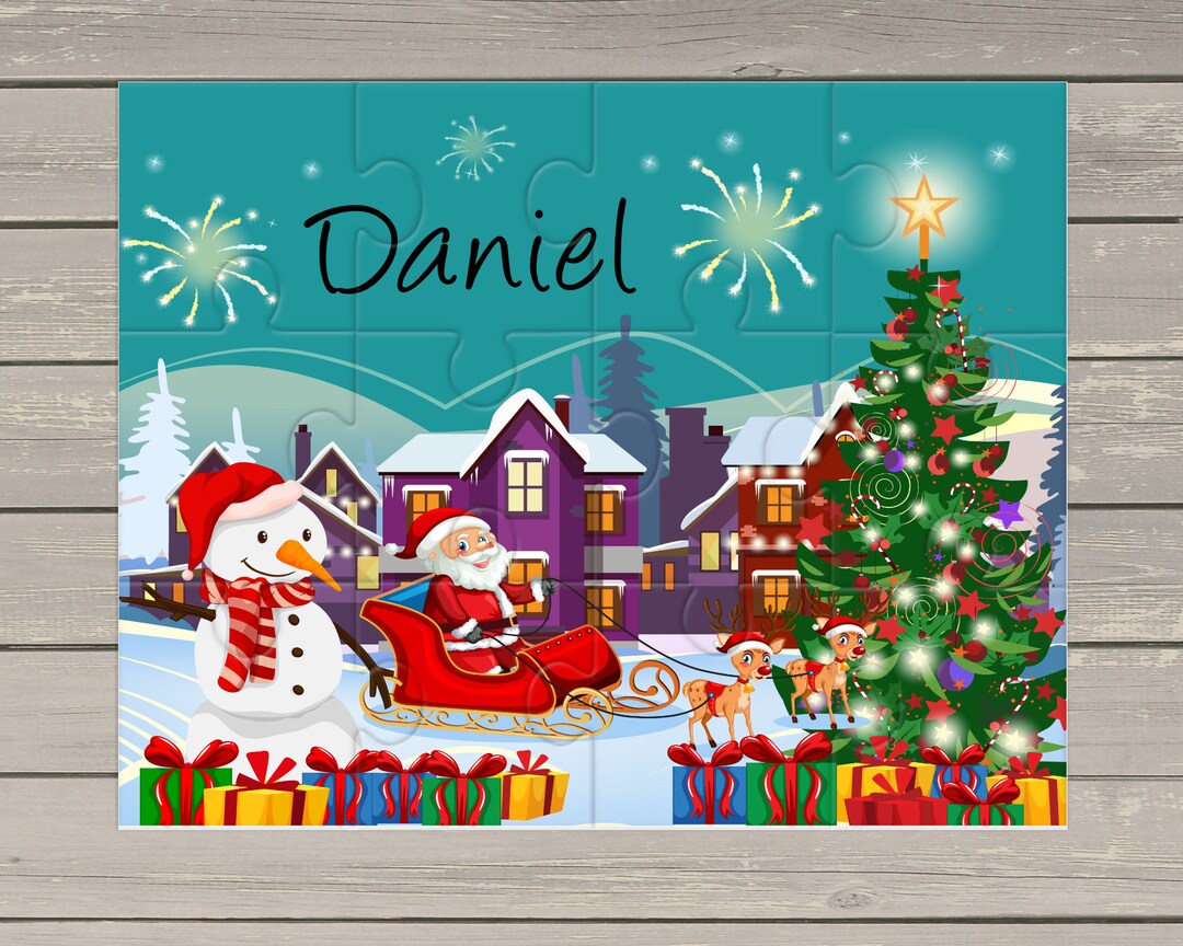 Personalised Christmas Jigsaw Puzzle, Gifts for Children, Christmas ...