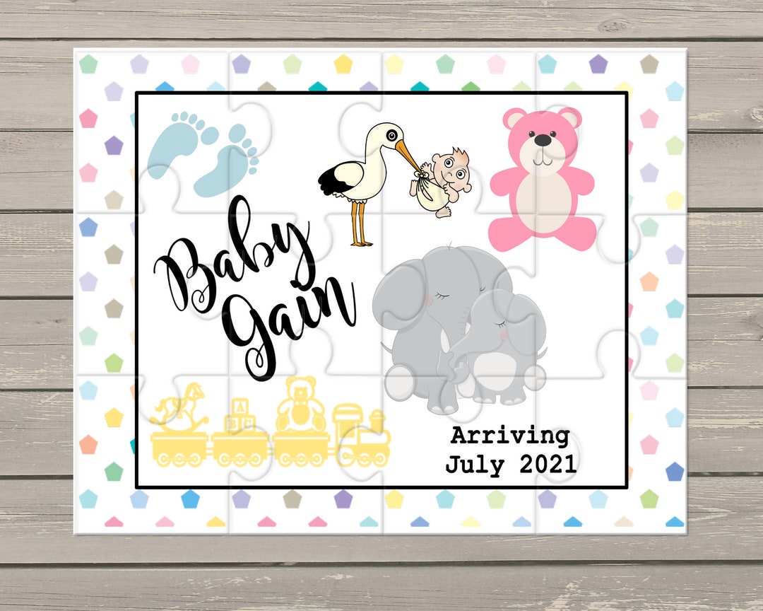 Pregnancy Reveal Jigsaw Puzzle, Maternity Reveal, Baby Announcement ...