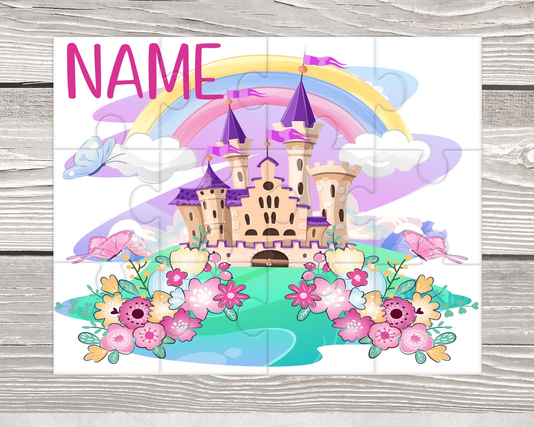 Personalised Princess Castle Puzzle, Gifts for Children, Rainbows ...
