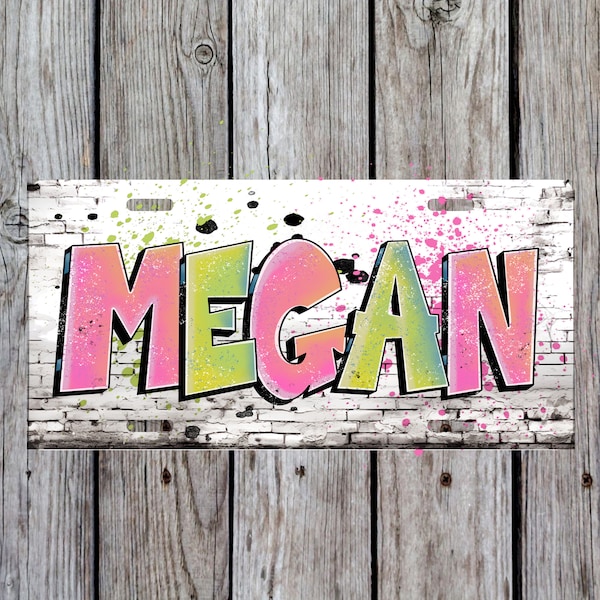 Graffiti License Plate - Etsy
