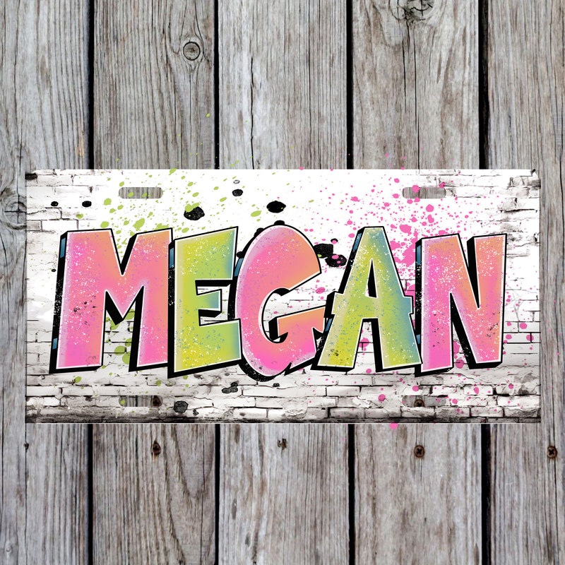 Graffiti Licence Plate - Etsy UK