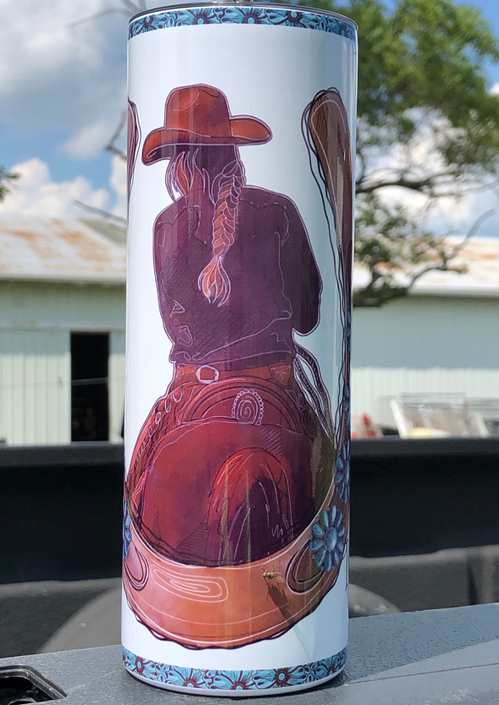 Barrel Racer 20 oz Skinny Tumbler Barrel Racing Stainless - Etsy