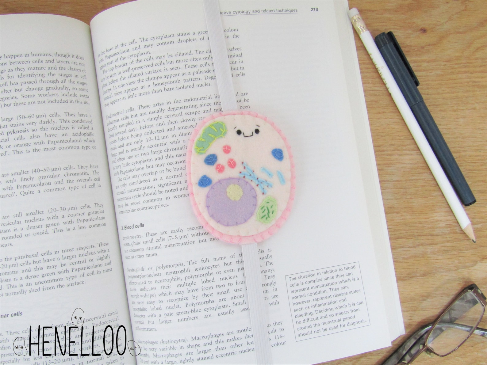 Human Cell Elastic Felt Bookmark Biology Experiment Lab Book - Etsy UK