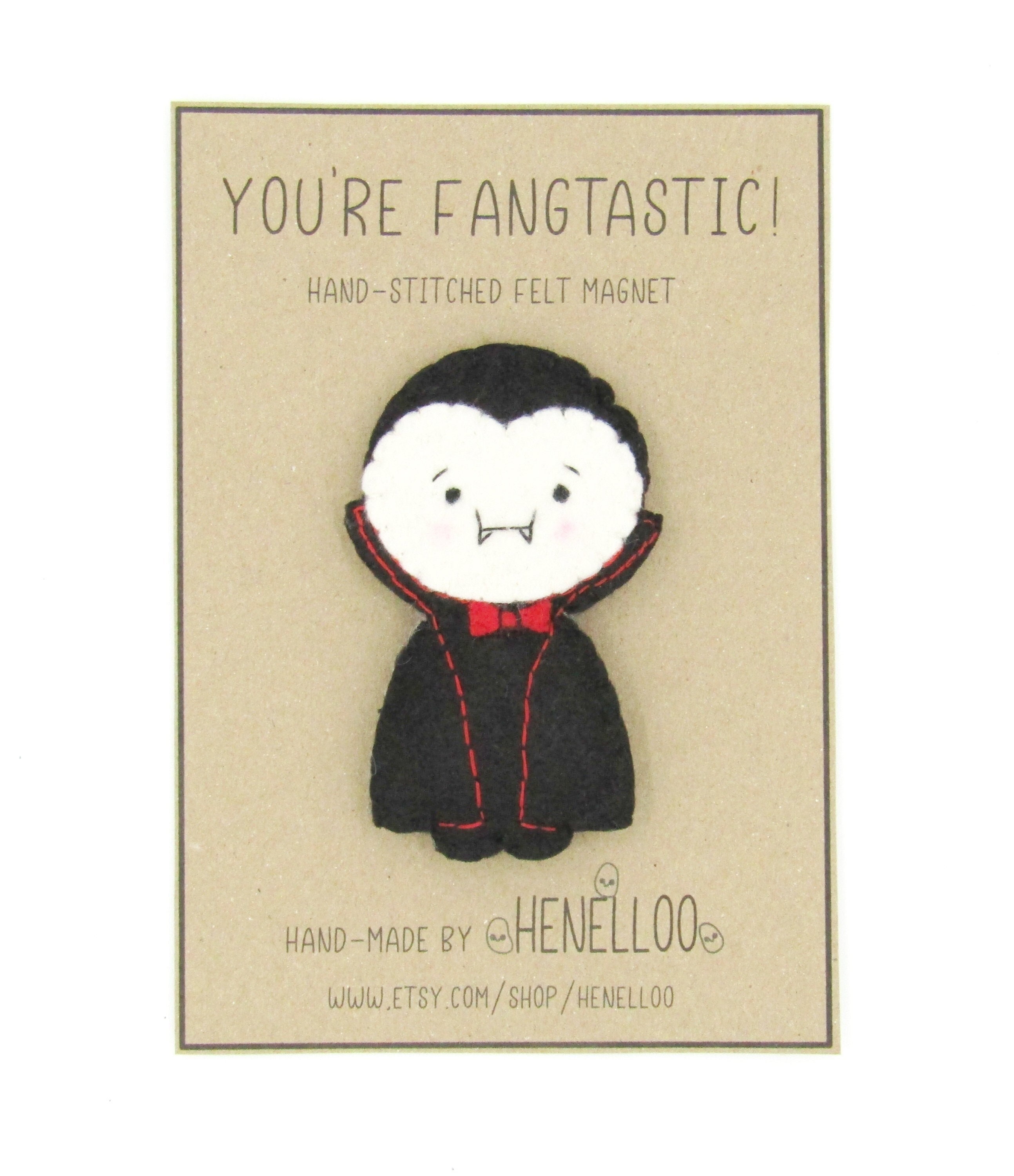 Vampire magnet gift, felt fangs dracula, cute goth best friend gifts ...