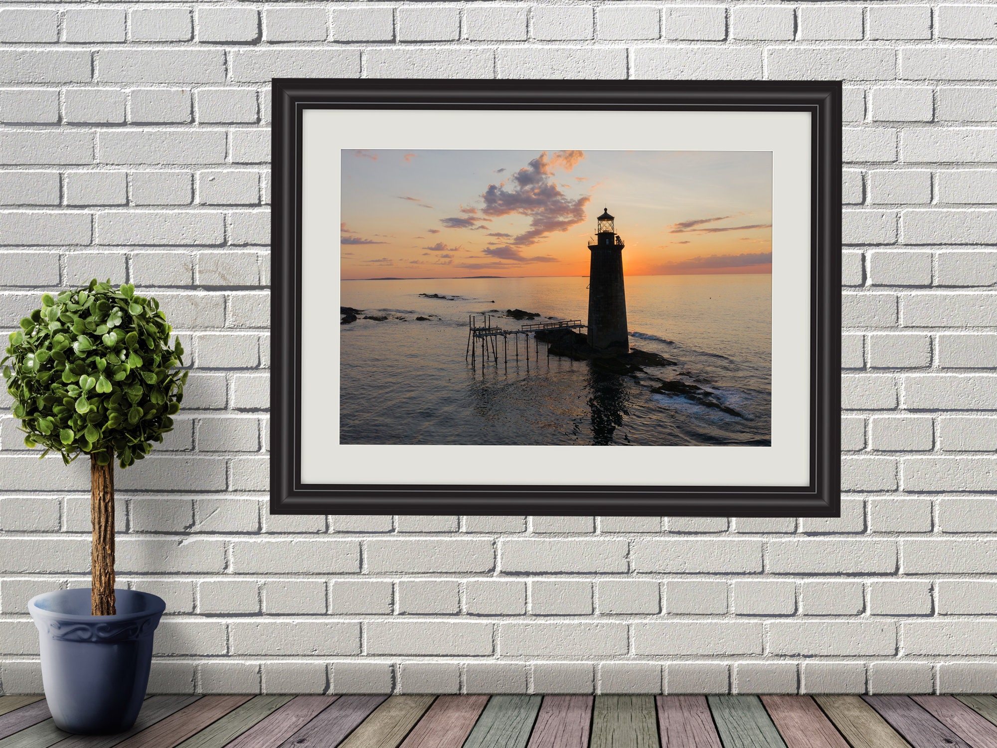 Rams Island Ledge Light Portland Maine Fine Art Metal | Etsy