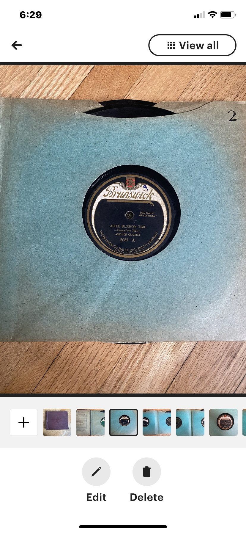 Rare 8 Early 1920-1930s 78 RPM Vinyl Records From Victor, Brunswick ...