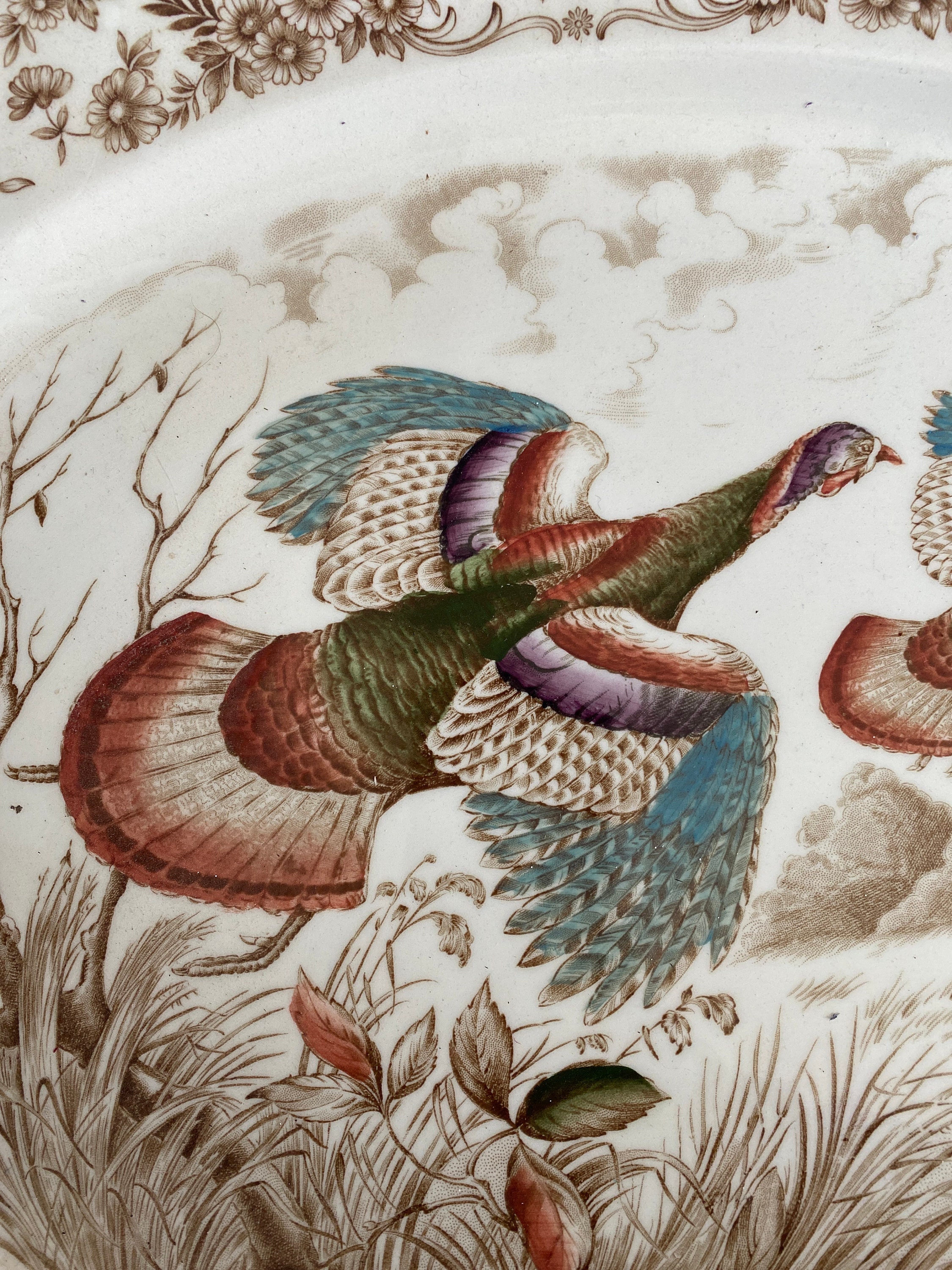 20" Johnson Brothers "wild Turkeys" Rectangular Serving Platter - Etsy