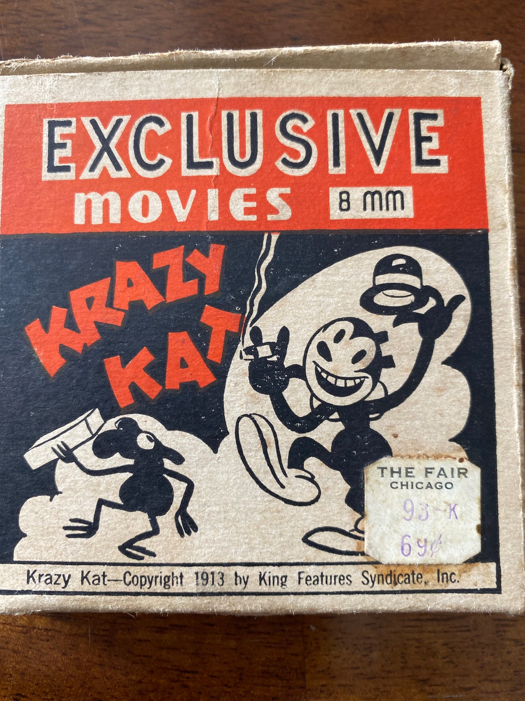 Antique Krazy Kat Cartoon Film Reel - 1930's Krazy Kat 8mm Film Reel ...