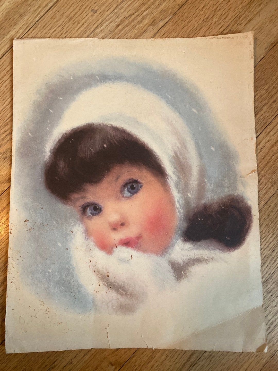1950’s SNOW WHITE Northern Tissue Paper Pastel by Frances Hook 8”X10 ...