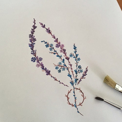 Flower Tattoo Design - Etsy