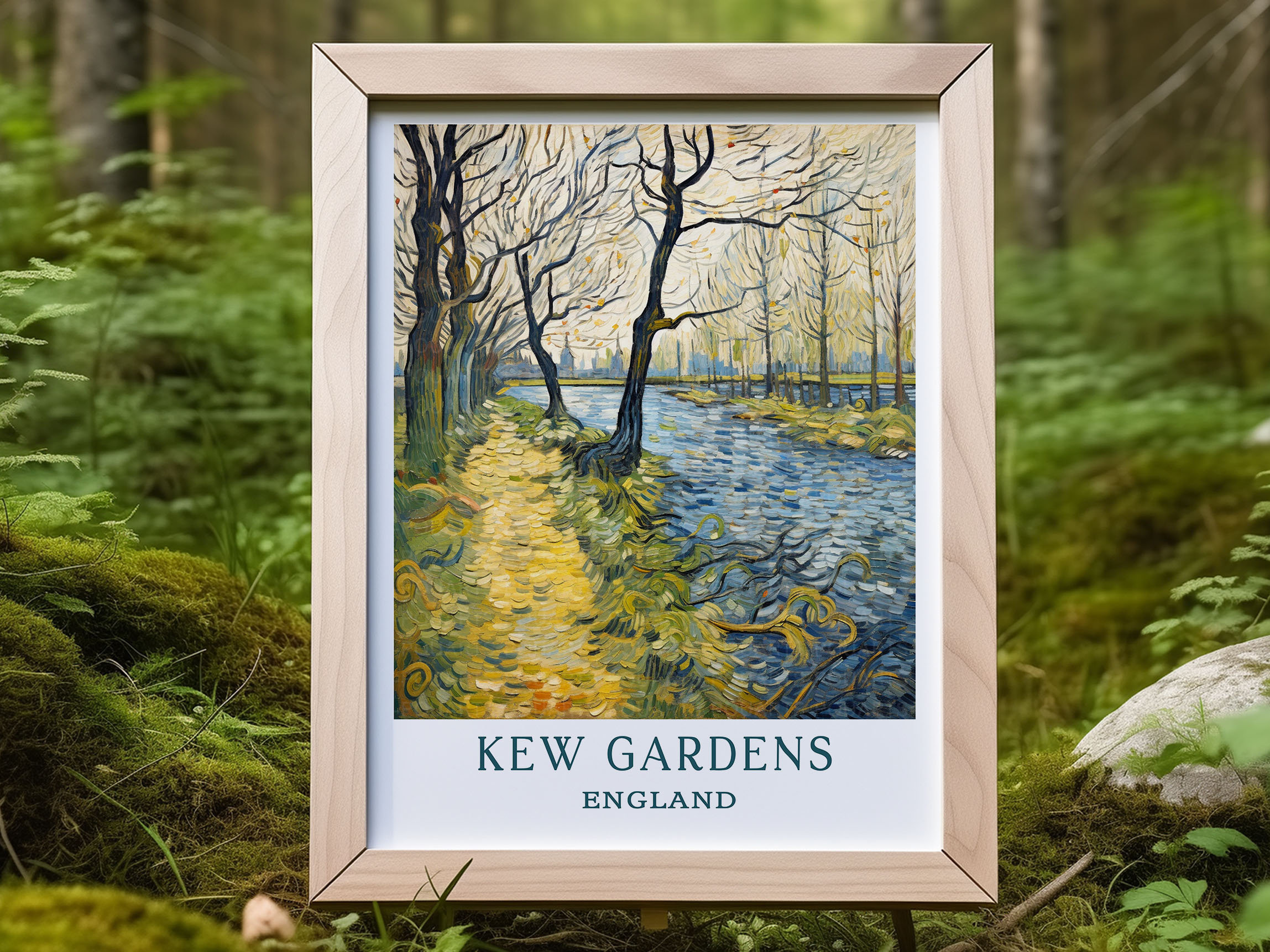 Kew Gardens England Travel Poster Immerse Yourself in Masterpiece Kew ...