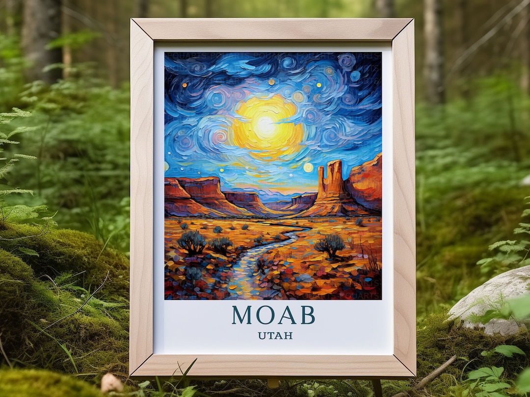 Moab Utah Travel Poster Immerse Yourself in Masterpiece Moab Wall Art ...