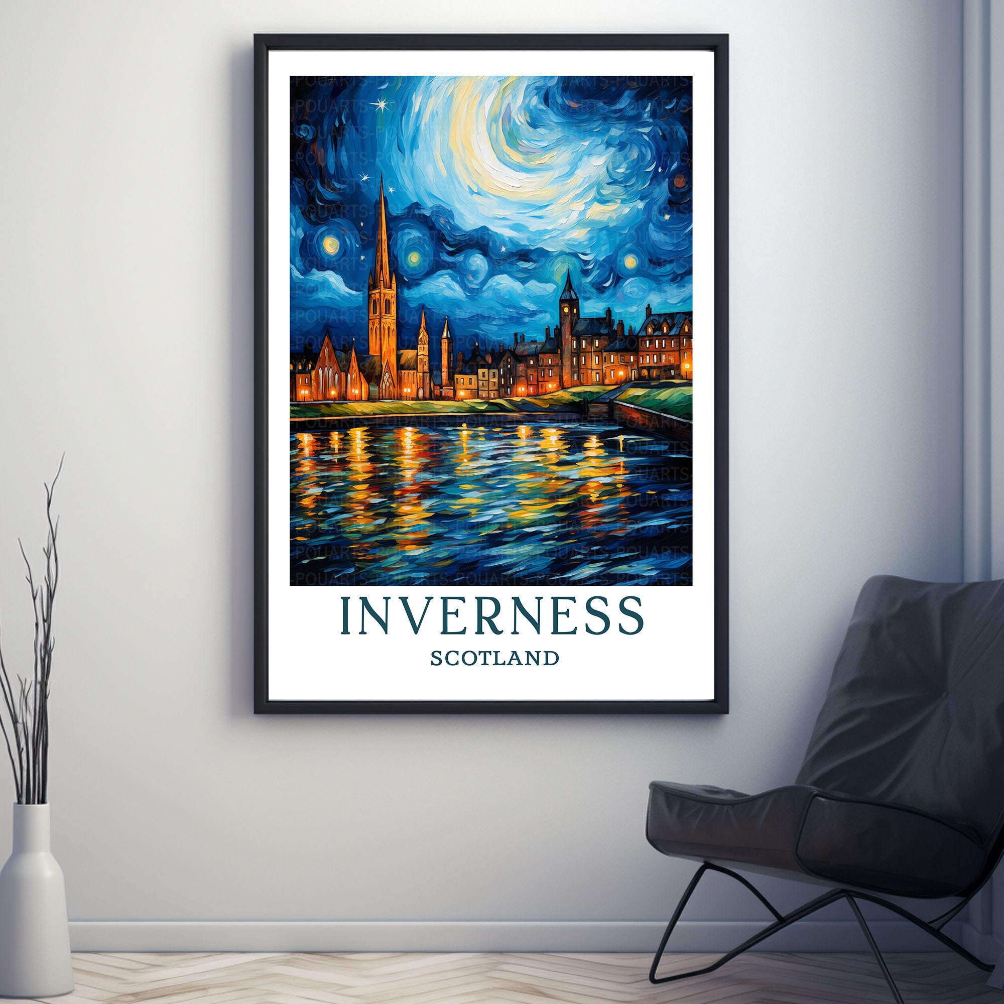 Inverness Scotland Travel Poster Immerse Yourself in Masterpiece ...