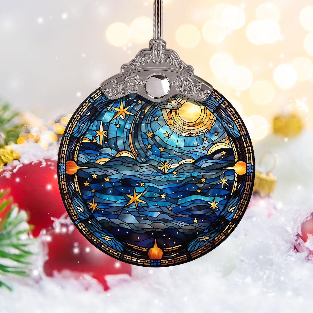 Starry Night Ornament, Starry Night Christmas Decorations, Keepsake ...