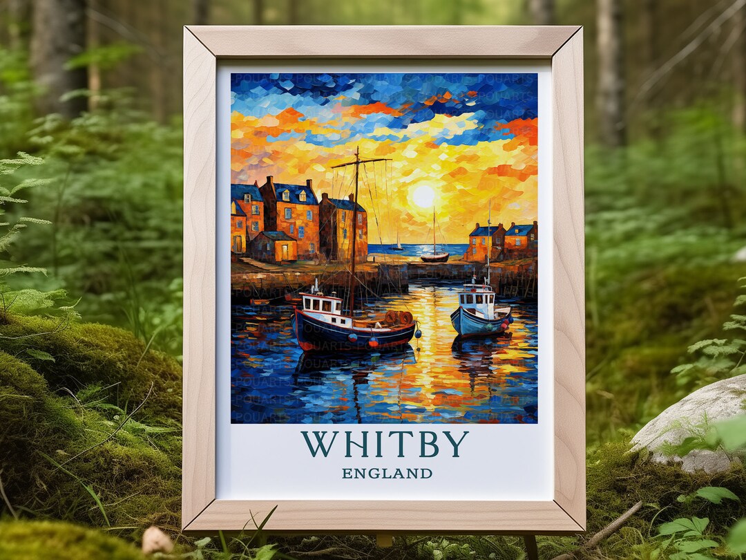 Whitby England Travel Poster Immerse Yourself in Masterpiece Whitby ...
