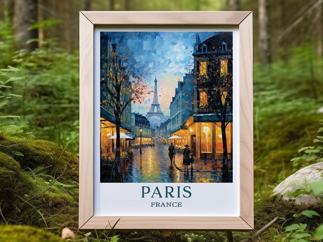 Paris France Travel Poster Immerse Yourself in Masterpiece Paris Wall ...