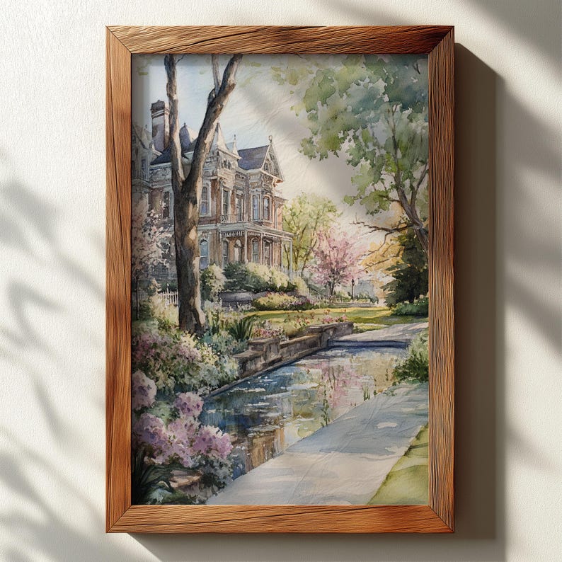 Saratoga Springs Watercolor Painting Print, New York Wall Art - Etsy