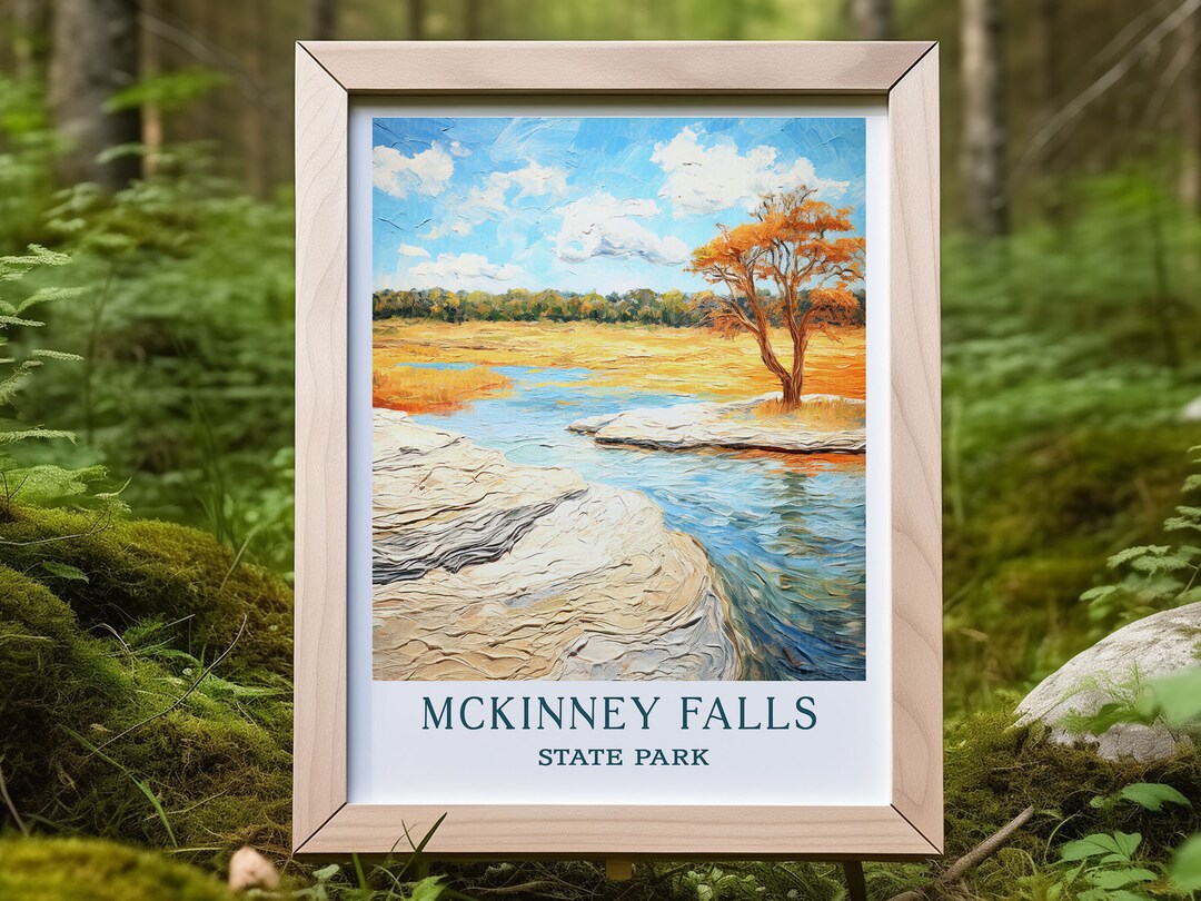 Mckinney Falls State Park Travel Poster Immerse Yourself in Masterpiece ...