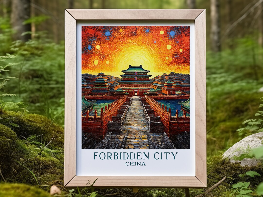 Forbidden City China Travel Poster Immerse Yourself in Masterpiece ...