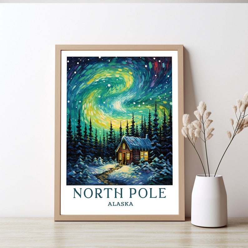 North Pole Alaska Travel Poster Immerse Yourself in Masterpiece North ...
