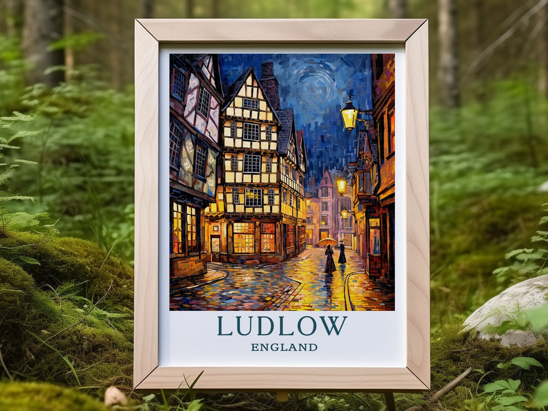 Ludlow England Travel Poster Immerse Yourself in Masterpiece Ludlow ...