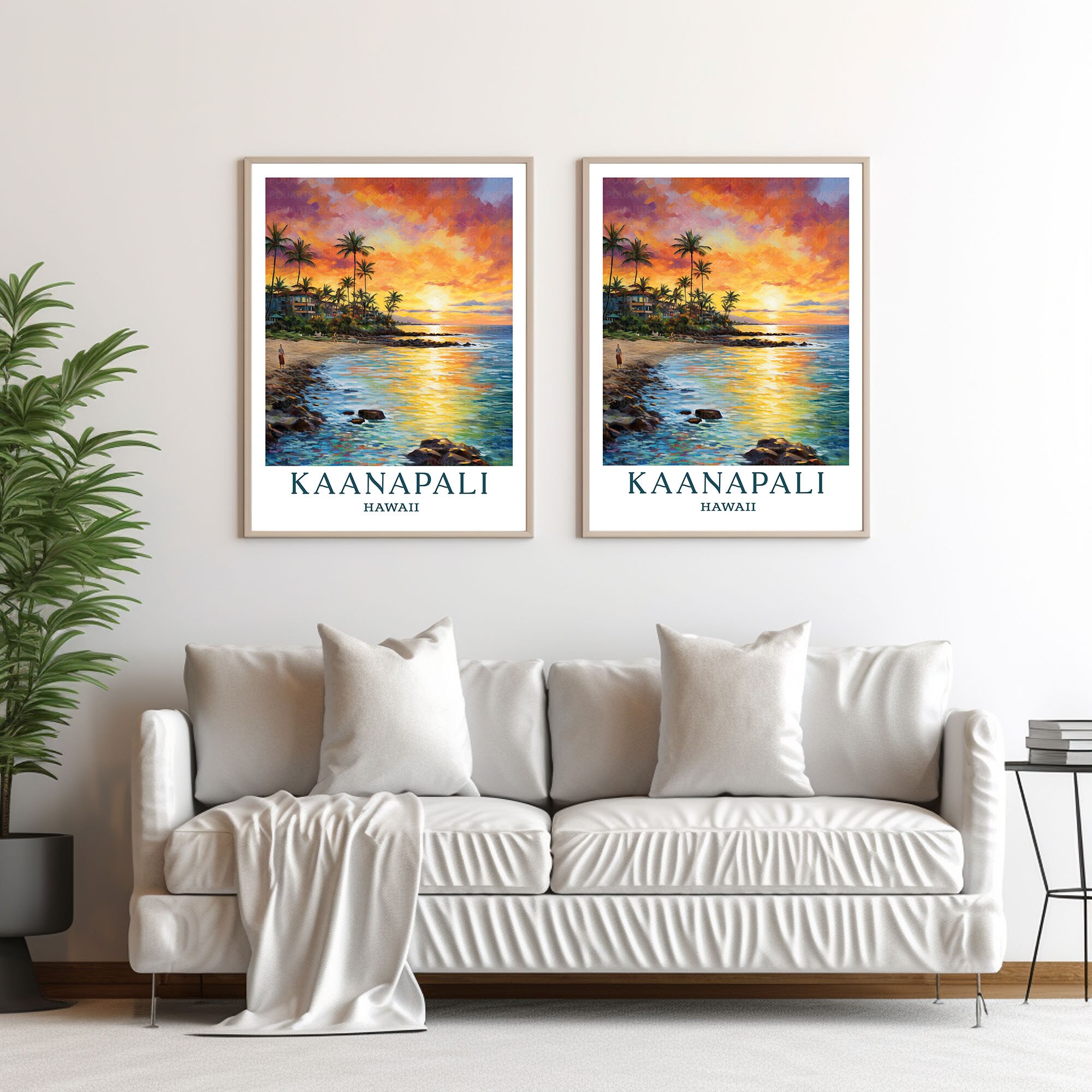 Kaanapali Hawaii Travel Poster Immerse Yourself in Masterpiece ...