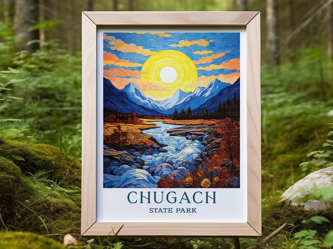 Chugach State Park Travel Poster Immerse Yourself in Masterpiece ...