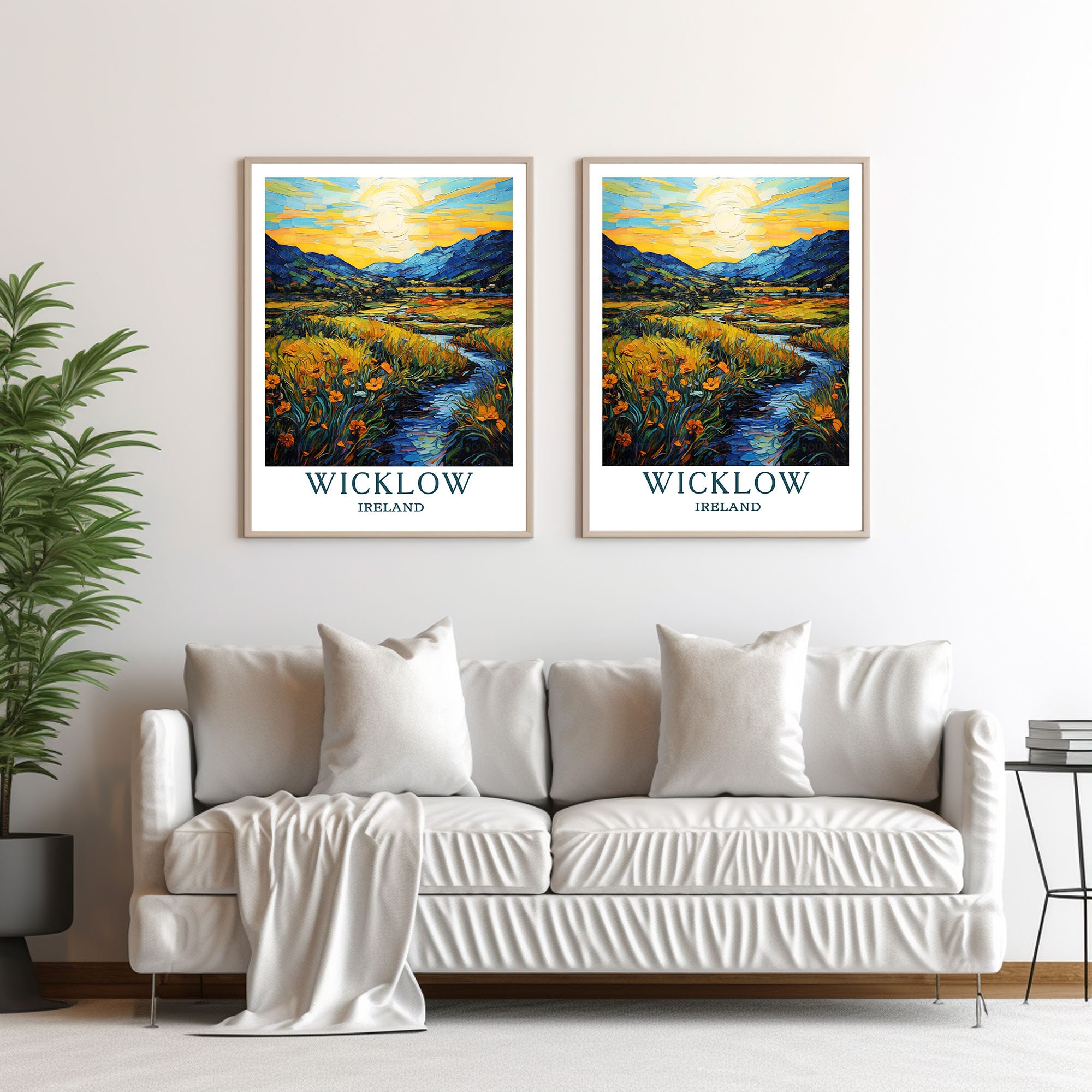 Wicklow Ireland Travel Poster Immerse Yourself in Masterpiece Wicklow ...