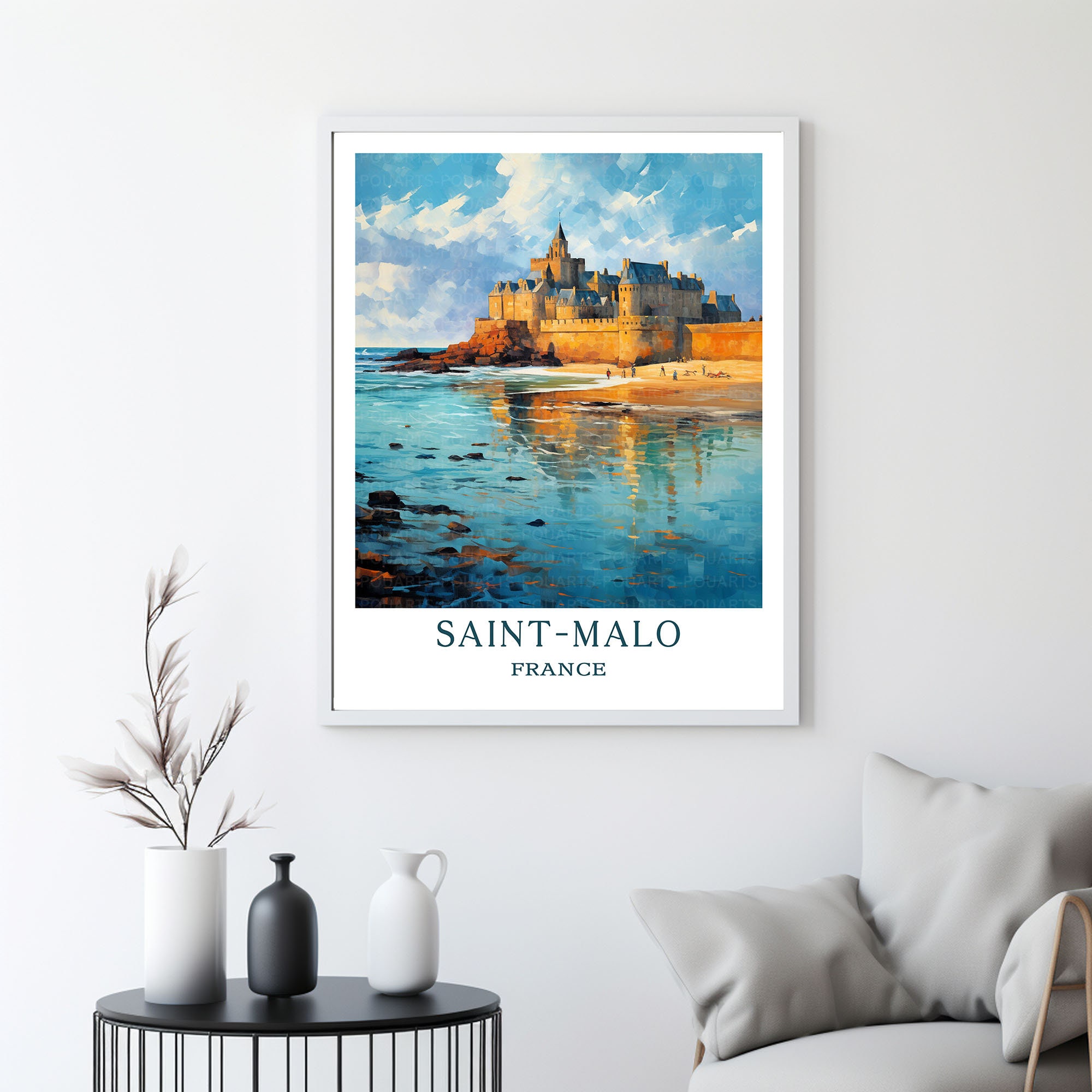 Saint Malo France Travel Poster Immerse Yourself in Masterpiece Saint ...