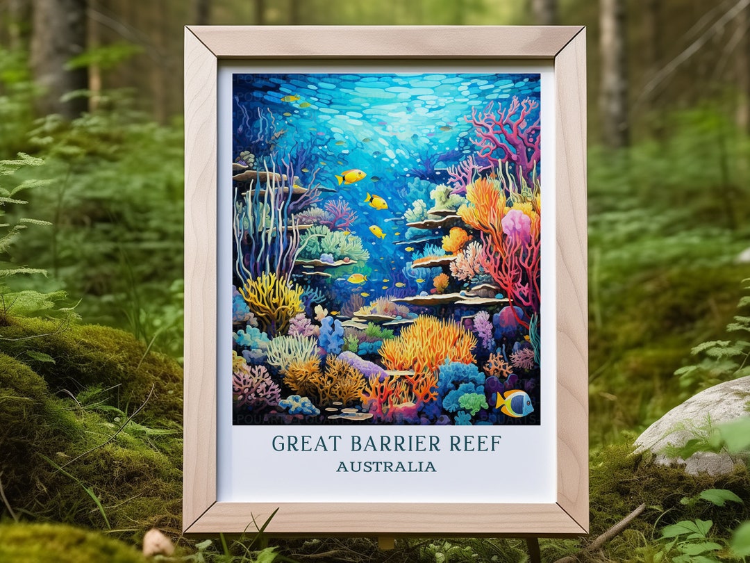 Great Barrier Reef Australia Travel Poster Immerse Yourself in ...