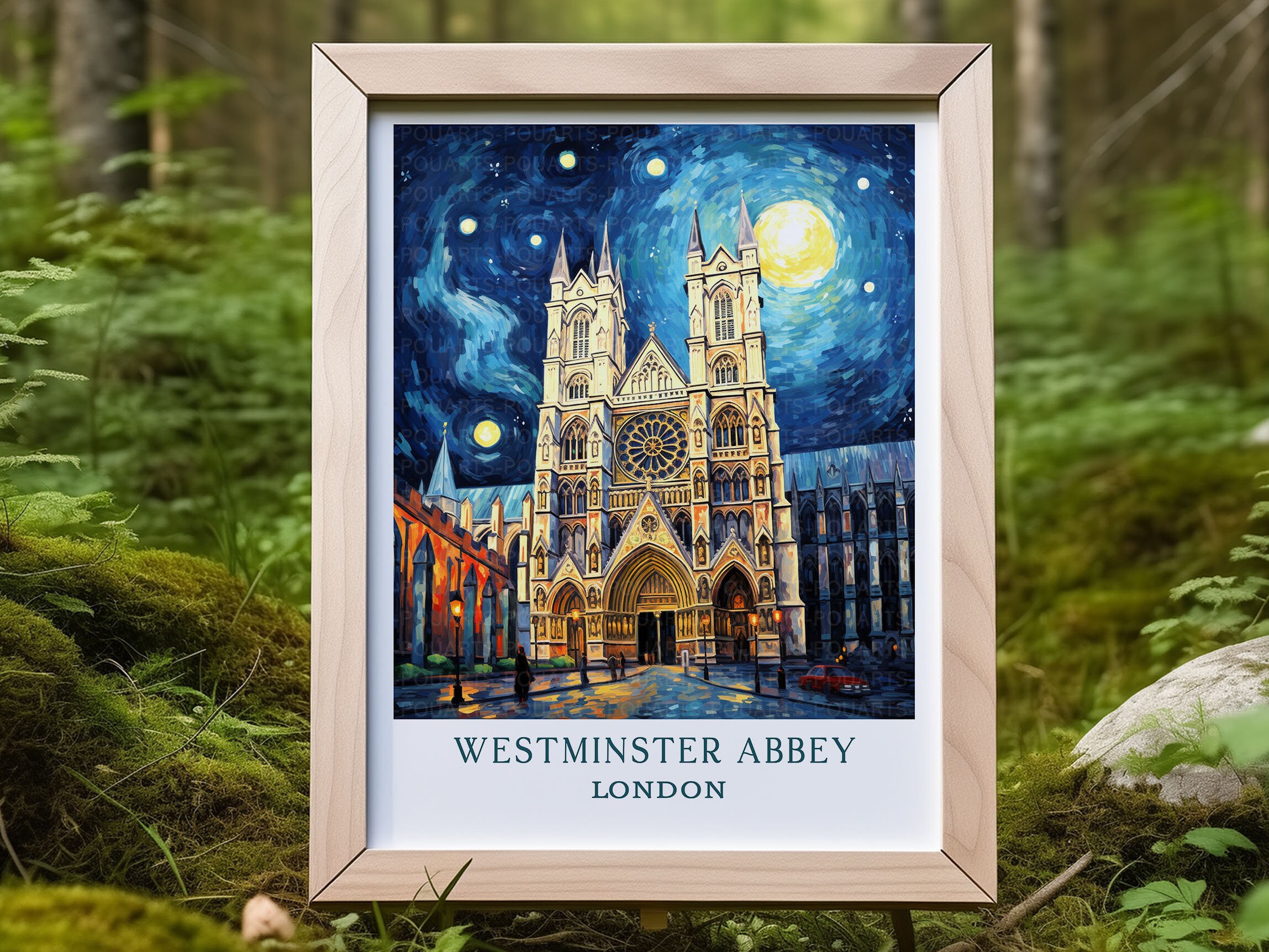 Westminster Abbey London Travel Poster Immerse Yourself in Masterpiece ...