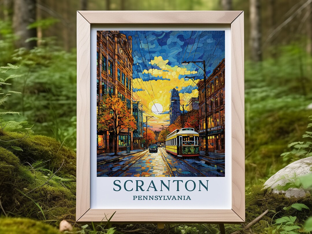 Scranton Pennsylvania Travel Poster Immerse Yourself in Masterpiece ...