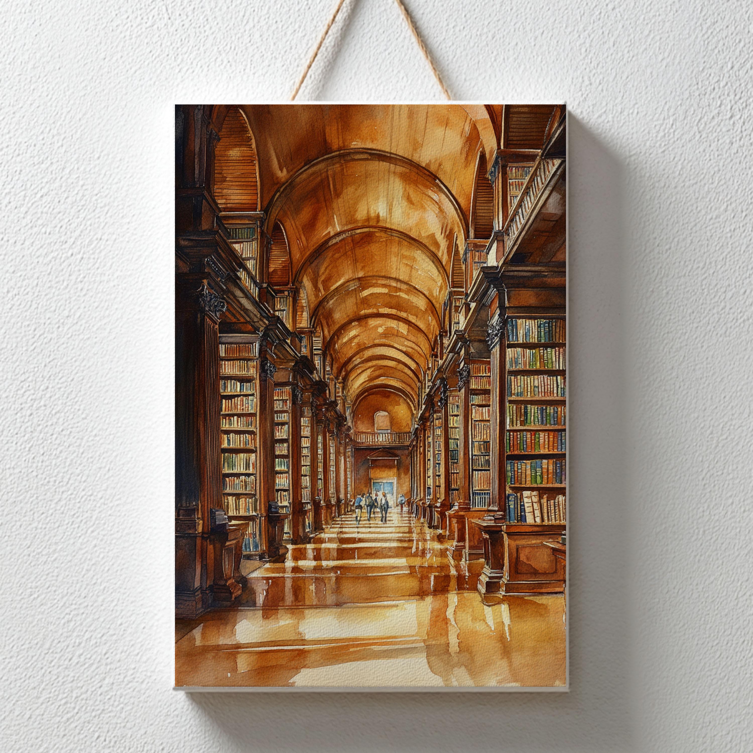 Trinity College Library Print: Dublin Ireland Watercolor Art - Etsy